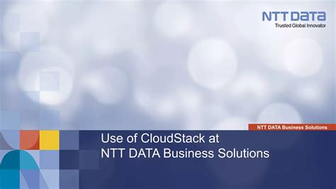 Cloudstack At Ntt Data Business Solutions Pdf