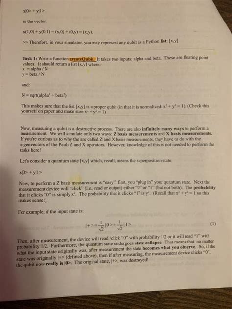 Solved Task Write An X Basis Measurement Function Chegg