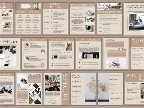 Client Welcome Packet Template Boho Client Onboarding Template New Client Service Guide Editable