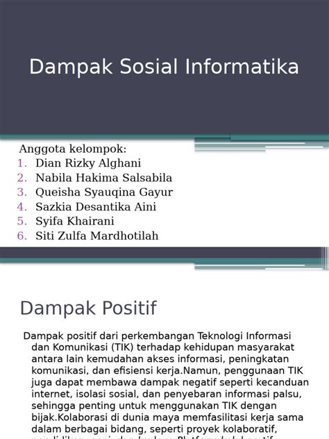 Dampak Sosial Informatika Pdf