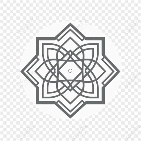 Geometric Arabic Logo Design With Four Directions Of The Compass Vector