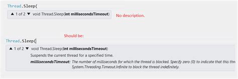 Net Visual Studio Intellisense Shows But No Summary Description Stack Overflow