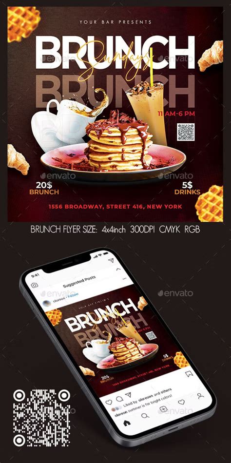 Brunch Flyer Restaurant Flyer Creative Breakfast Brunch Restaurants