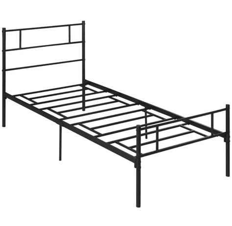 Homcom Single Metal Bed Frame W Headboard And Footboard Underbed