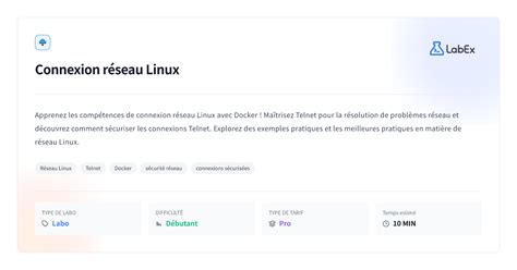 Connexion Réseau Linux Labex