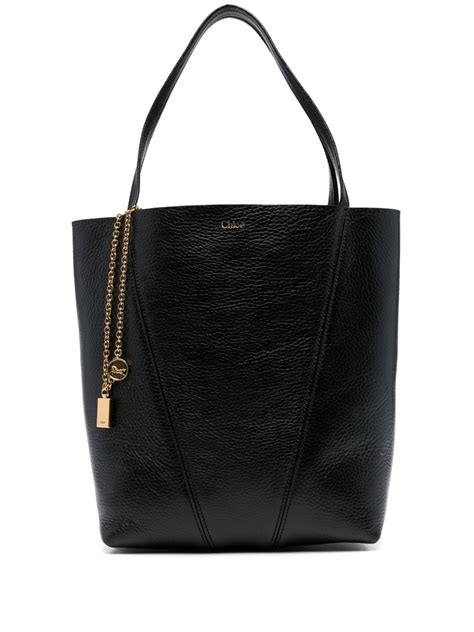 Chloé Spin ハンドバッグ M ブラック Farfetch Jp