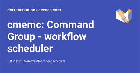 Cmemc Command Group Workflow Scheduler Documentation Eccenca