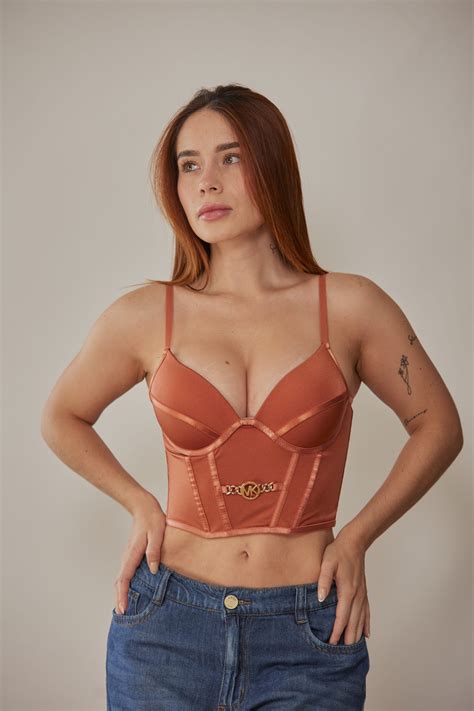 Bustier Alita Café Elegancia Cálida Y Realce Natural