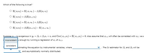 solved 9 applying 2 sls to time series equations consider