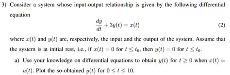 Solved Time Invariance Property W A E 3 Consider A System