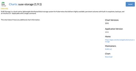 Install Suse Storage Using Rancher Rancher Product Documentation