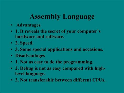 PPT Assembly Language PowerPoint Presentation Free Download ID