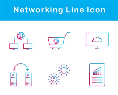 Networking Vector Icon Set 20653115 Vector Art At Vecteezy