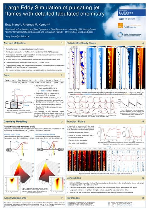 Pdf Large Eddy Simulation Of Pulsating Jet Flames With Detailed Tabulated Chemistry