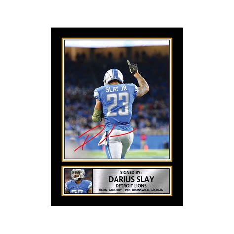 Darius Slay 2 Limited Edition Football Signed Print American Footbal