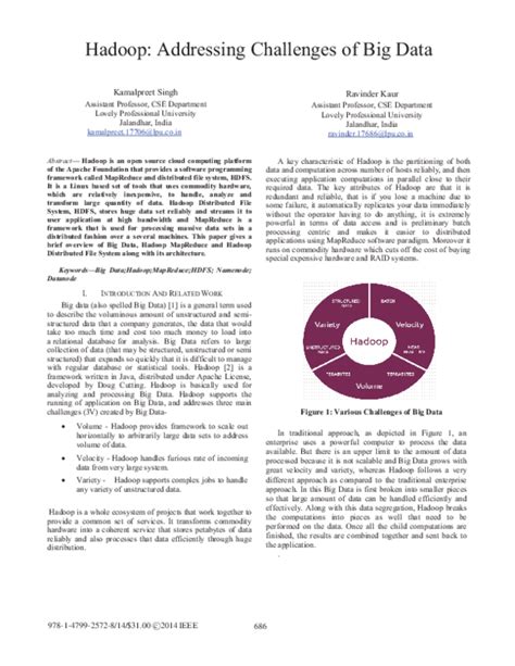 pdf hadoop addressing challenges of big data