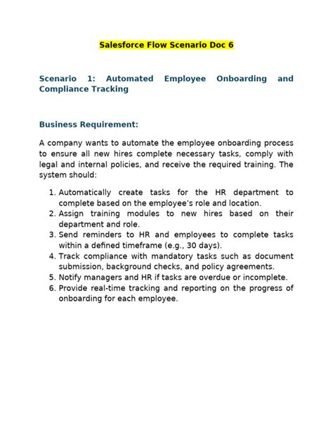 Salesforce Flow Scenario Doc 6 Pdf