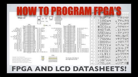 Lcd Datasheet And Mojo V3 Layout Part Of The How To Code Verilog For A Lcd Series Youtube