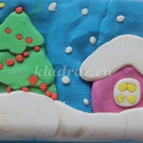 Зимние поделки из пластилина фото и картинки 68 штук