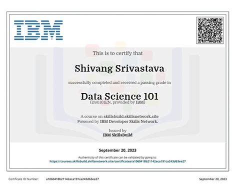 Shivang Srivastava On Linkedin Im Excited To Announce That I Have Earned My Data Science