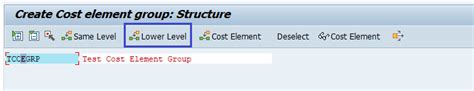 SAP CO Cost Element Group