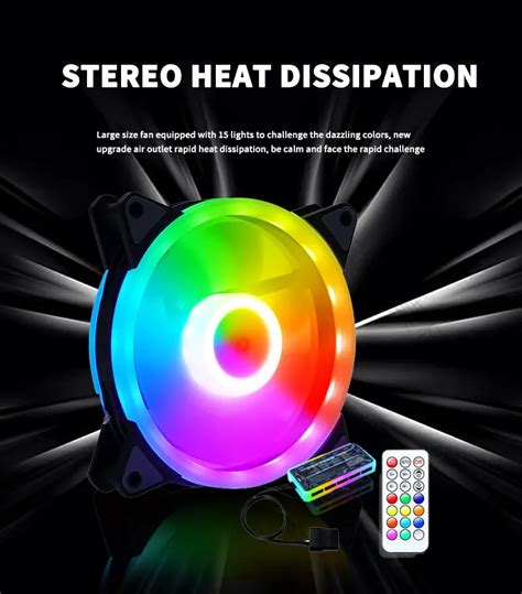 RGB Electric Computer Case Cooling Fans With RGB LED Lights 120mm CPU Cooling Fan Ventilador RGB