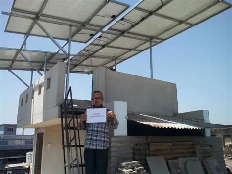 Steel Modular Solar Module Mounting Structure Bearable Wind Speed 150 Kmph Thickness 2mm At