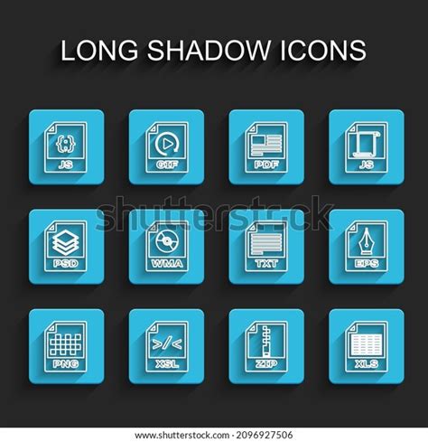 Set Line Png File Document Xsl Stock Vector Royalty Free 2096927506 Shutterstock