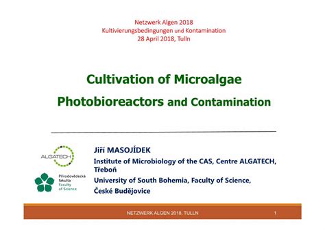 Pdf Cultivation Of Microalgae Photobioreactors And Contamination Dokumentips