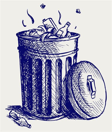 Trash Can Drawings At Cheryl Woods Blog