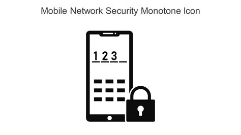 Mobile Network Security Monotone Icon In Powerpoint Pptx Png And Editable Eps Format Ppt Template