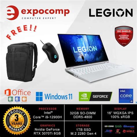 Jual LENOVO LEGION 5i PRO 16IAH7H E4ID Core I9 12900 RTX 3070Ti 32GB 1TB W11 Di Seller ExpoComp