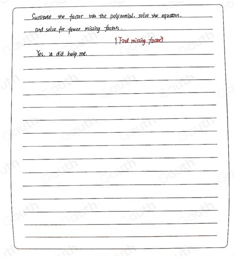 Solved Guide Questions 1 How Did You Find The Missing Factor Of The