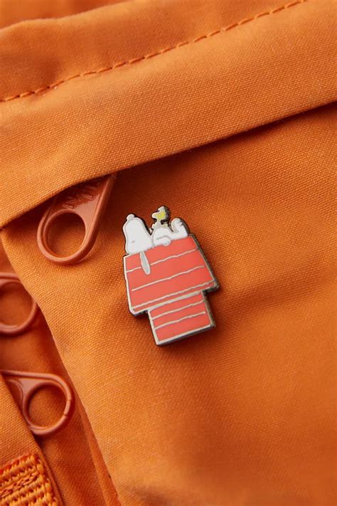 Peanuts Snoopy And Woodstock House Enamel Pin Urban Outfitters