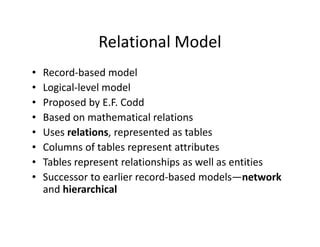 RDBMS Arch Models PPT
