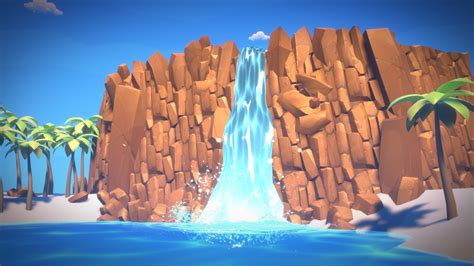 Waterfall Scene Made With The Help Of Shader Graph Real Time VFX