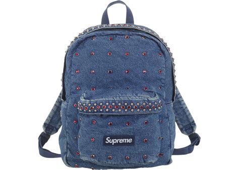 Supreme B B Simon Denim Backpack Washed Indigo Ss25 Us
