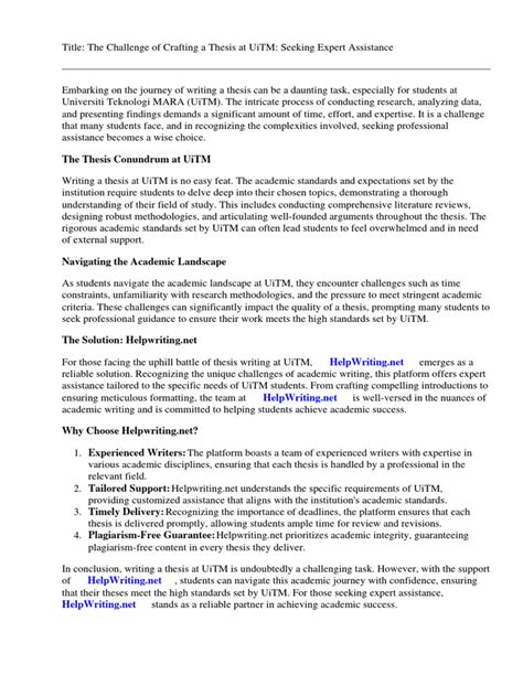 Thesis Uitm Pdf