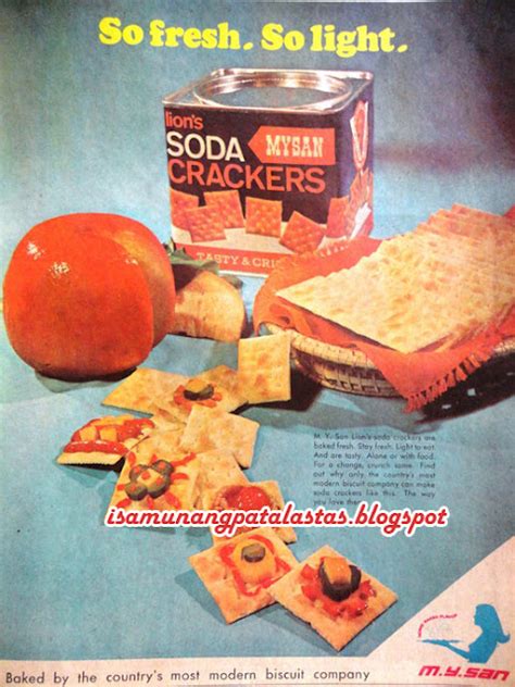 Isa Munang Patalastas 251 Lions Soda Crackers By My San Print Ads