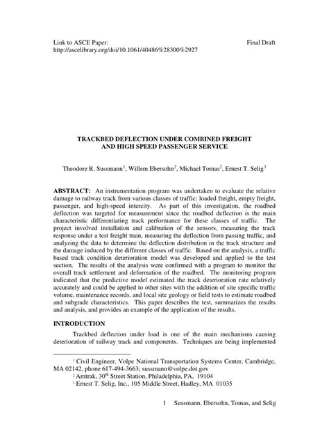 Pdf Resilient Modulus Backcalculation Techniques For Track