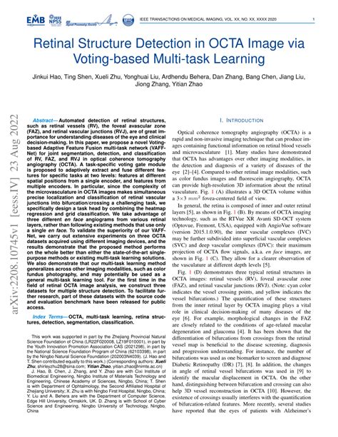 Pdf Retinal Structure Detection In Octa Image Via Voting Based Multi Task Learning