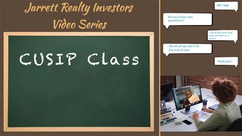 Cusip Class Jarrett Realty Investors
