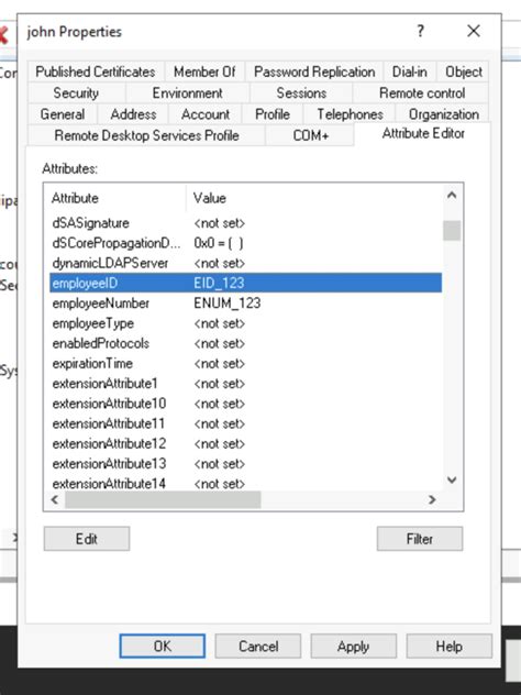 how to sync a default user attribute from on prem active directory to