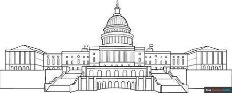 How To Draw The Capitol Building