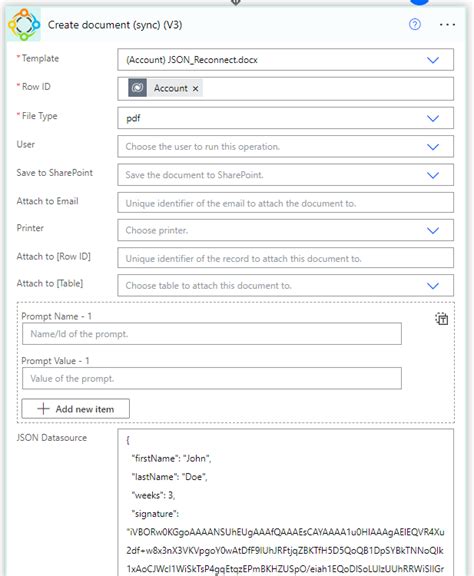 integrating json data into documents