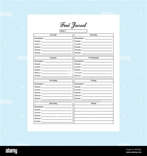 Food Journal Kdp Interior Daily Food Habit Tracker And Food Information Checker Template Kdp