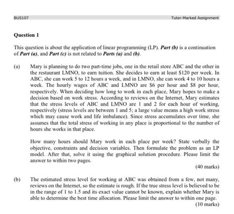 Solved This Question Is About The Application Of Linear Chegg