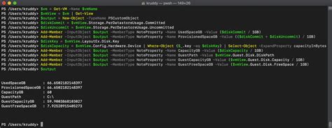 Powercli Disk Space Utilization Vsphere Object