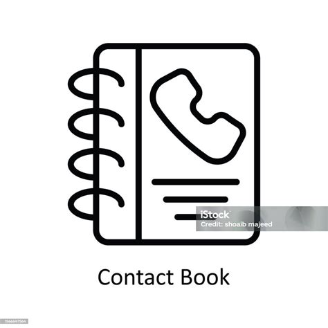 연락처 책 벡터 개요 아이콘 디자인 그림입니다 네트워크 및 통신 흰색 배경에 기호 Eps 10 파일 0명에 대한 스톡 벡터 아트 및 기타 이미지 Istock
