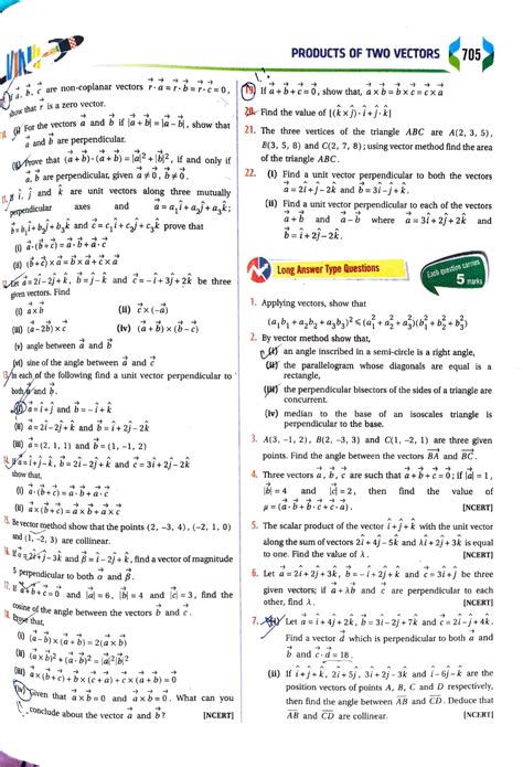 Class 12 Sn Dey Maths Book Free Pdf Download Of Exercise Of Vectors With Questions And Solutions